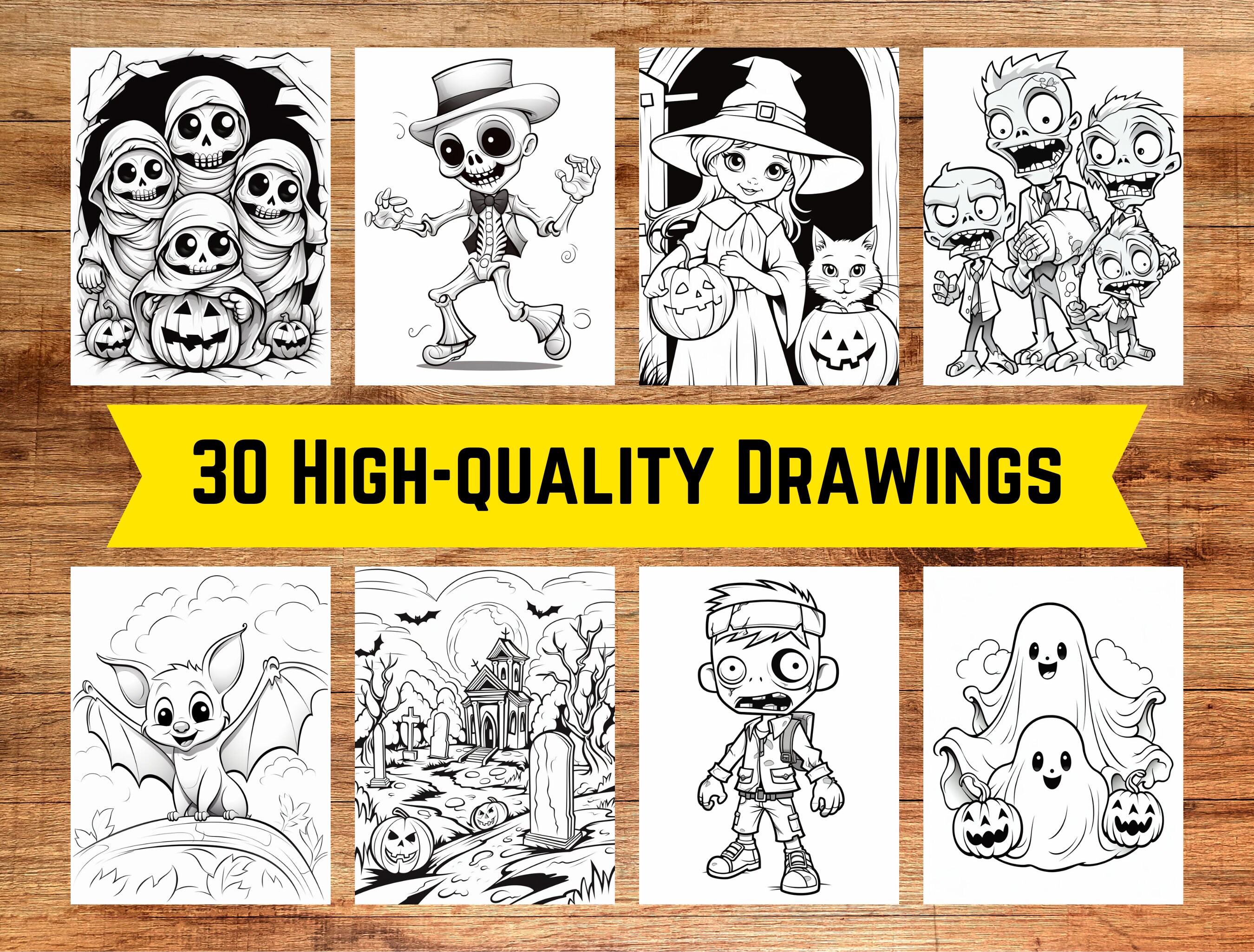 30 Halloween Coloring Pages for Kids ages 5-12, Spooky Haunted Houses ...