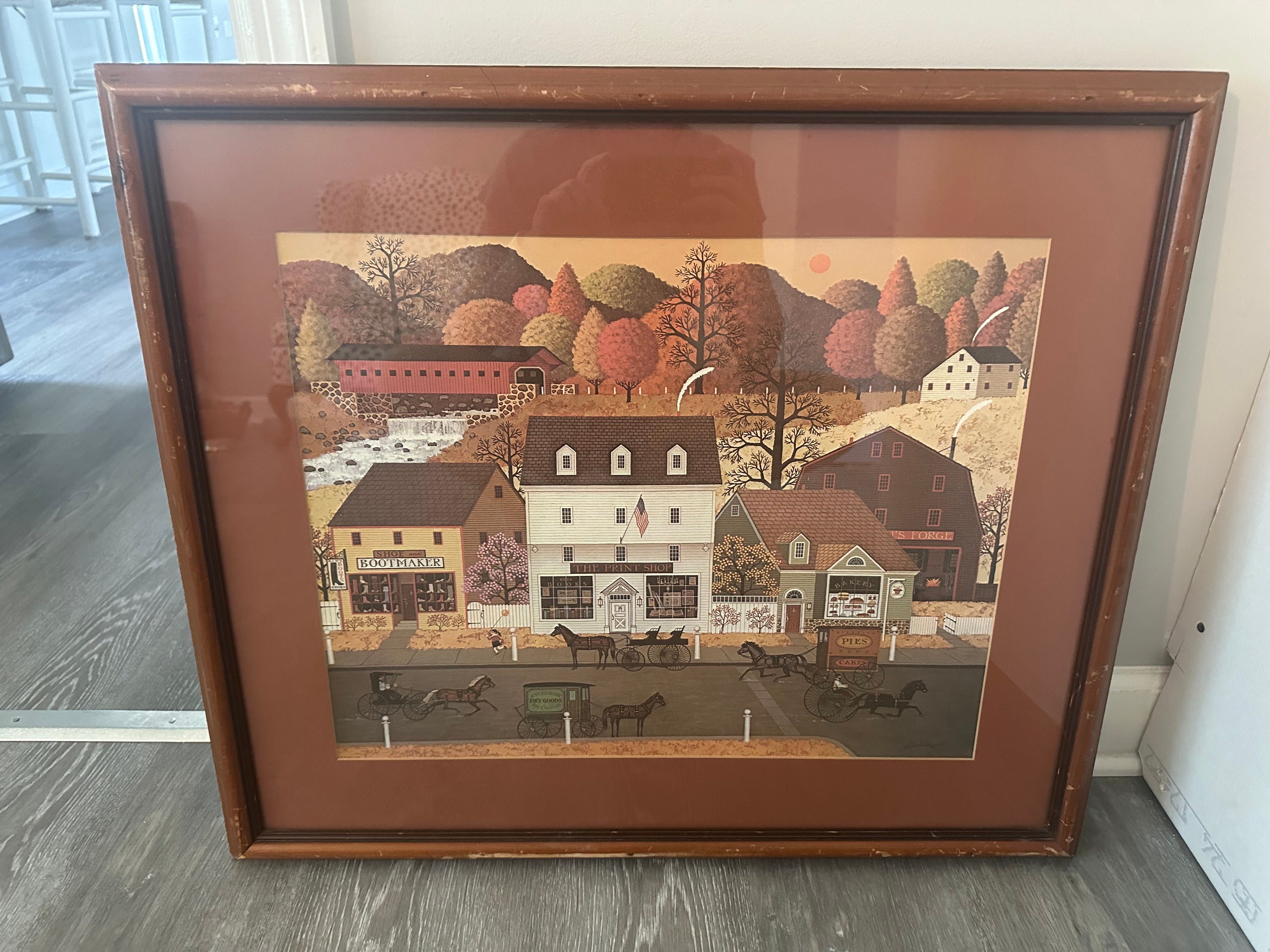 Village Square by Charles Wysocki Print - Etsy