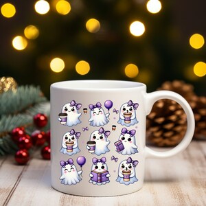 Cute Ghost Png, Halloween Png, Purple Ghosts Sublimation Png, Spooky ...