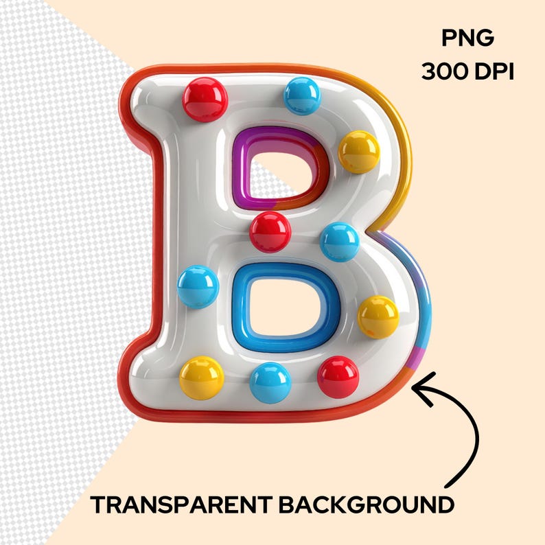 Carnival Letter PNG | 3D Alphabet Clipart, Circus Theme (digital ...