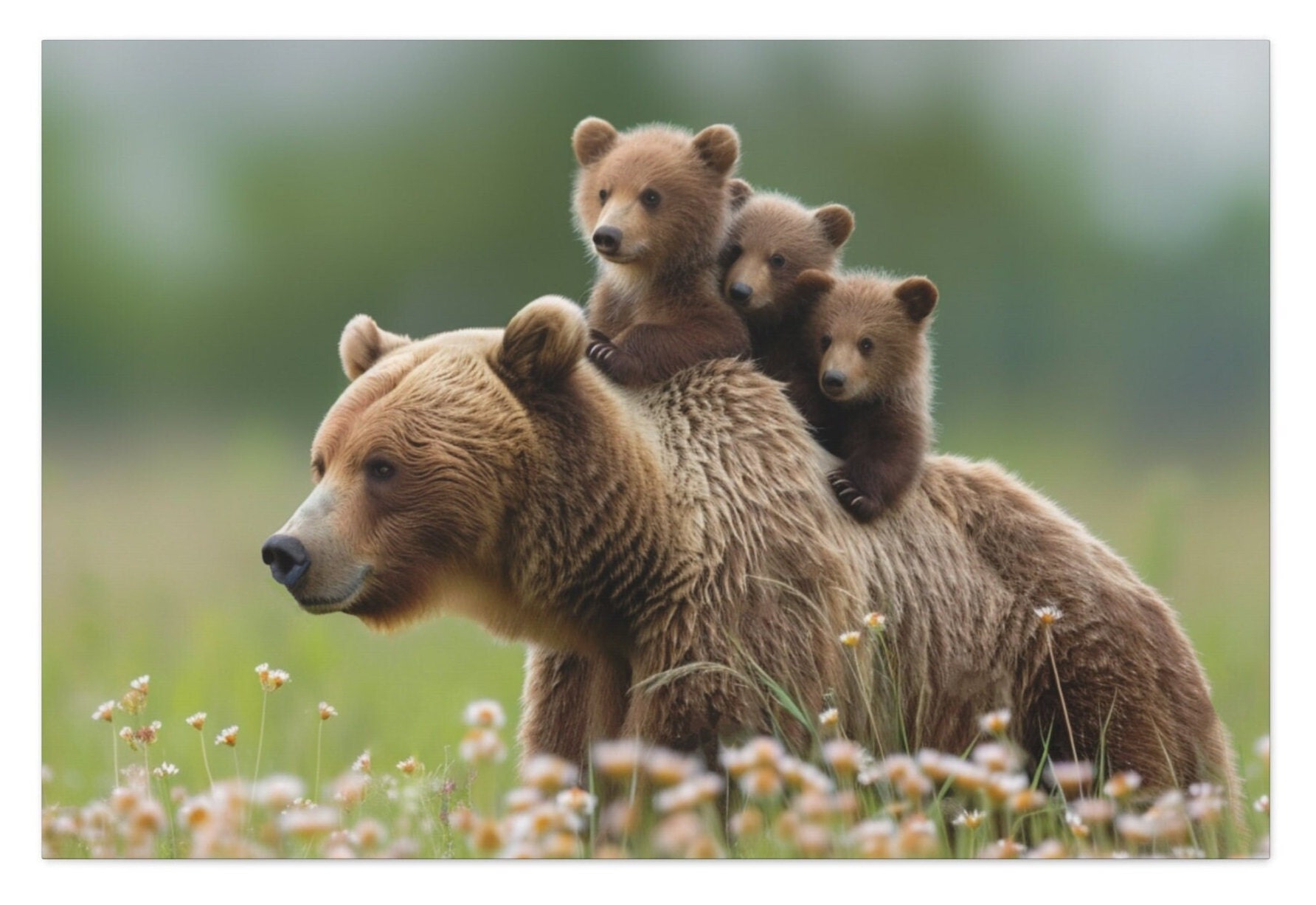 Maman ourse et ses petits emballage de galerie d'art JonathanJewels.com ...