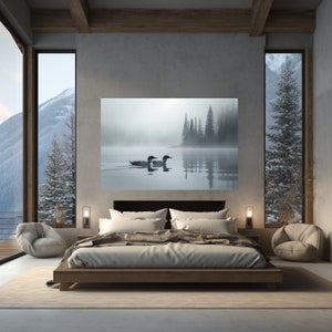 Loons the Loons fine Art Gallery Wrap Jonathanjewels.com - Etsy