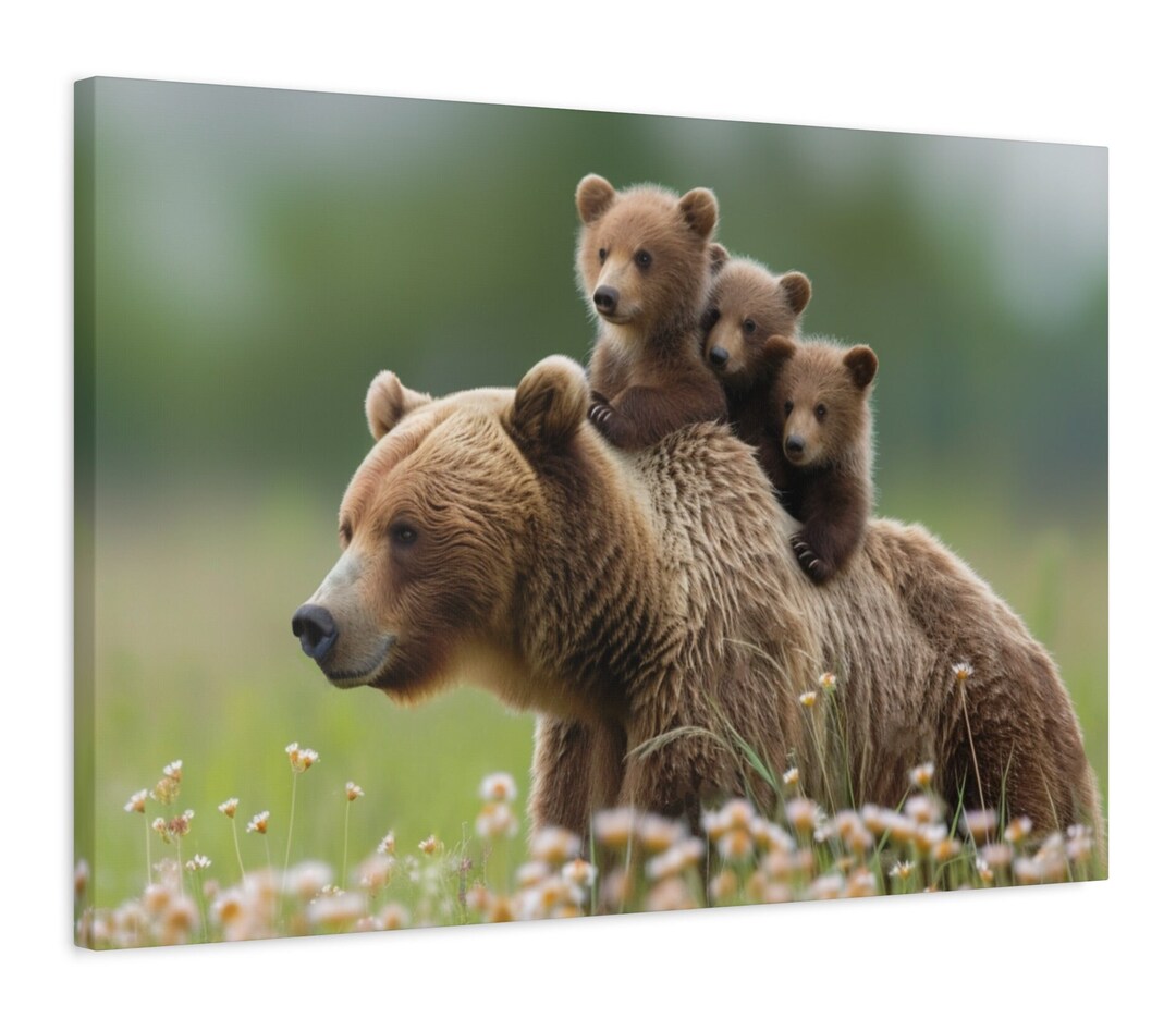 Maman ourse et ses petits emballage de galerie d'art JonathanJewels.com ...