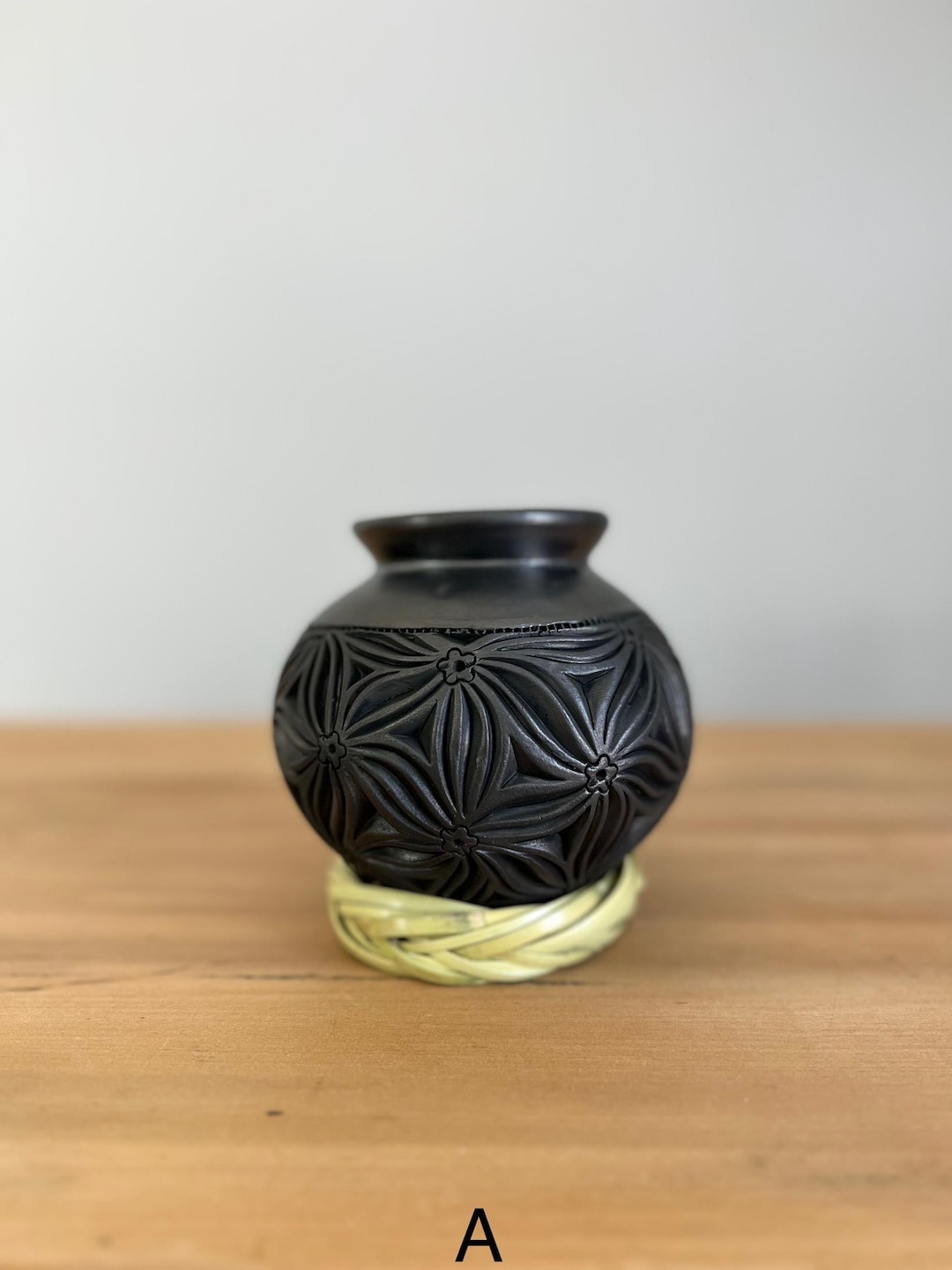 Barro Negro Vase - Black Pottery Vase - Barro Negro Decorative Vase ...