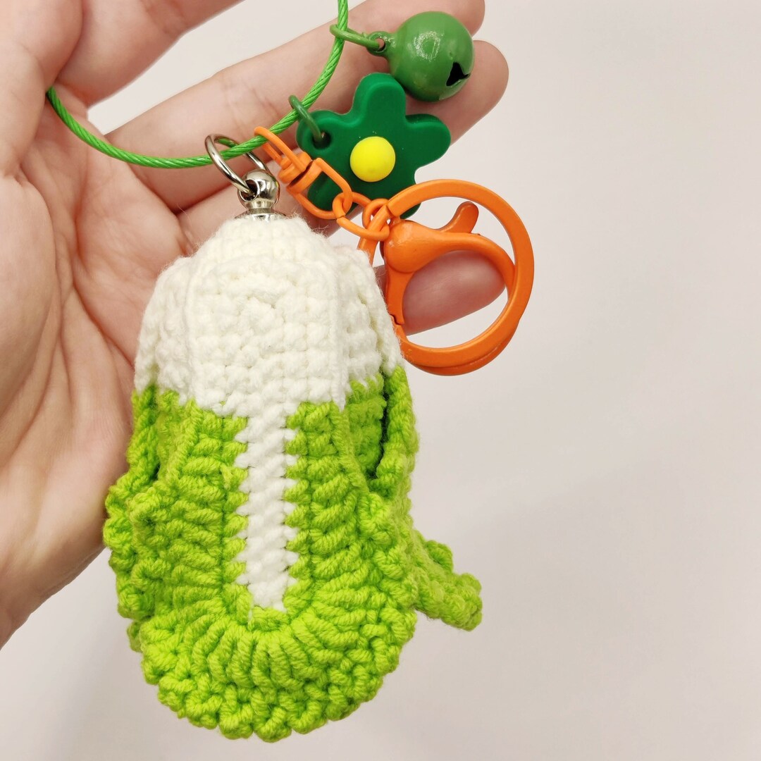 Handmade Crochet Amigurumi Cabbage Keychain Delightful Bag - Etsy