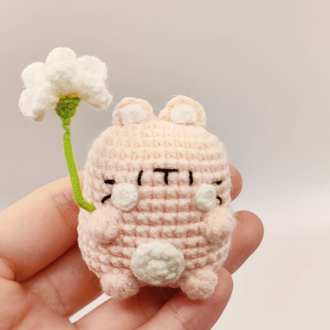 Personalized Handcrafted Crochet Kitten With Flower Adorable - Etsy