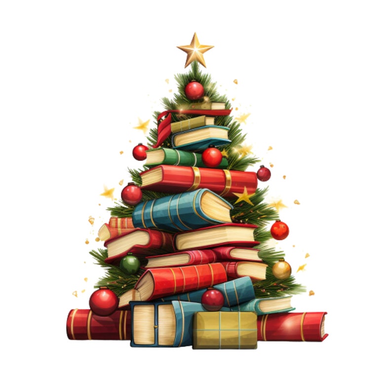 Christmas Book Tree Bundle PNG Design, Book Lover, Teacher Gift - Etsy