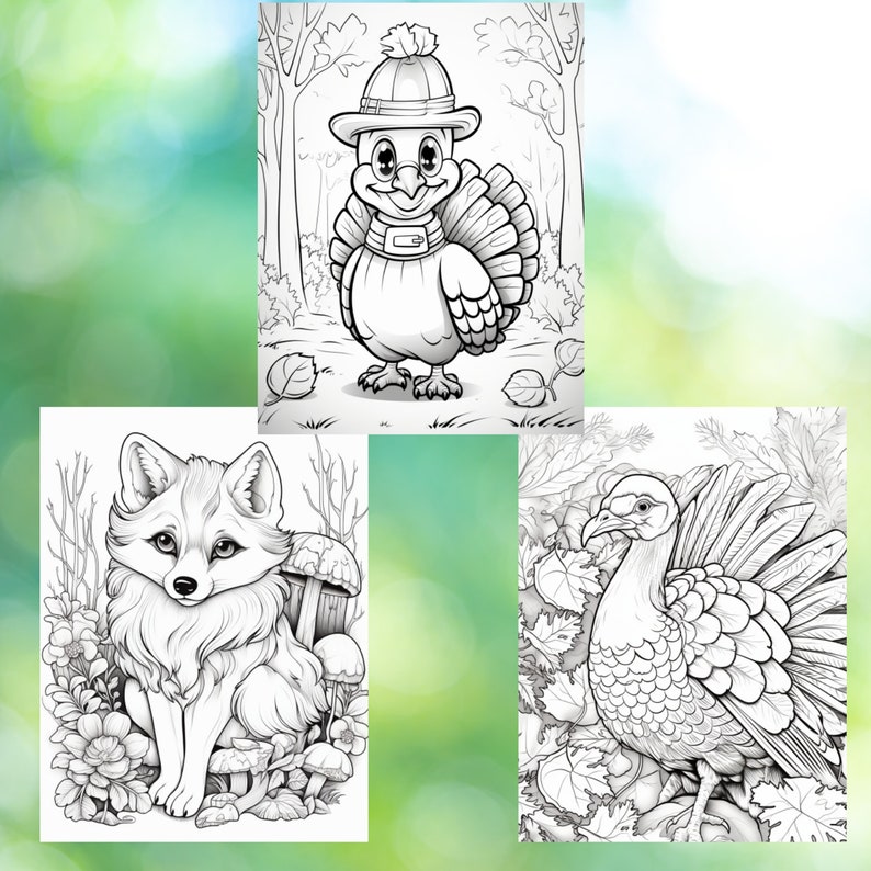 56 Woodland Animal Coloring Pages, Cute Animals, Adults/ Kids Coloring ...