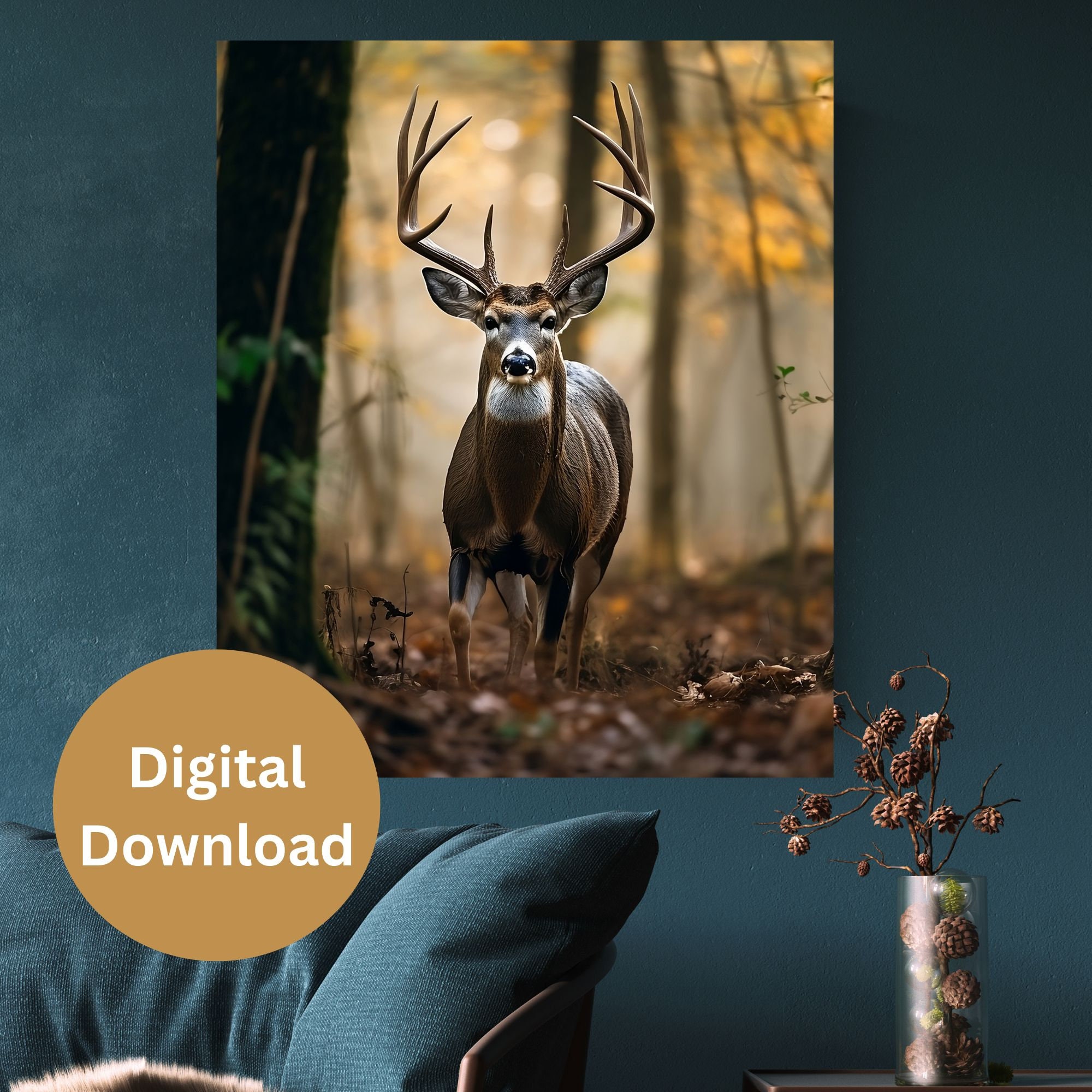 Whitetail Buck Deer Printable Art - Etsy
