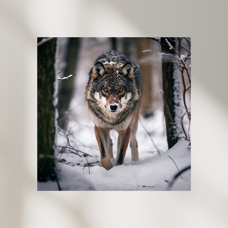 Wolf in Snow DIGITAL Art ** Commercial Use ** - Etsy