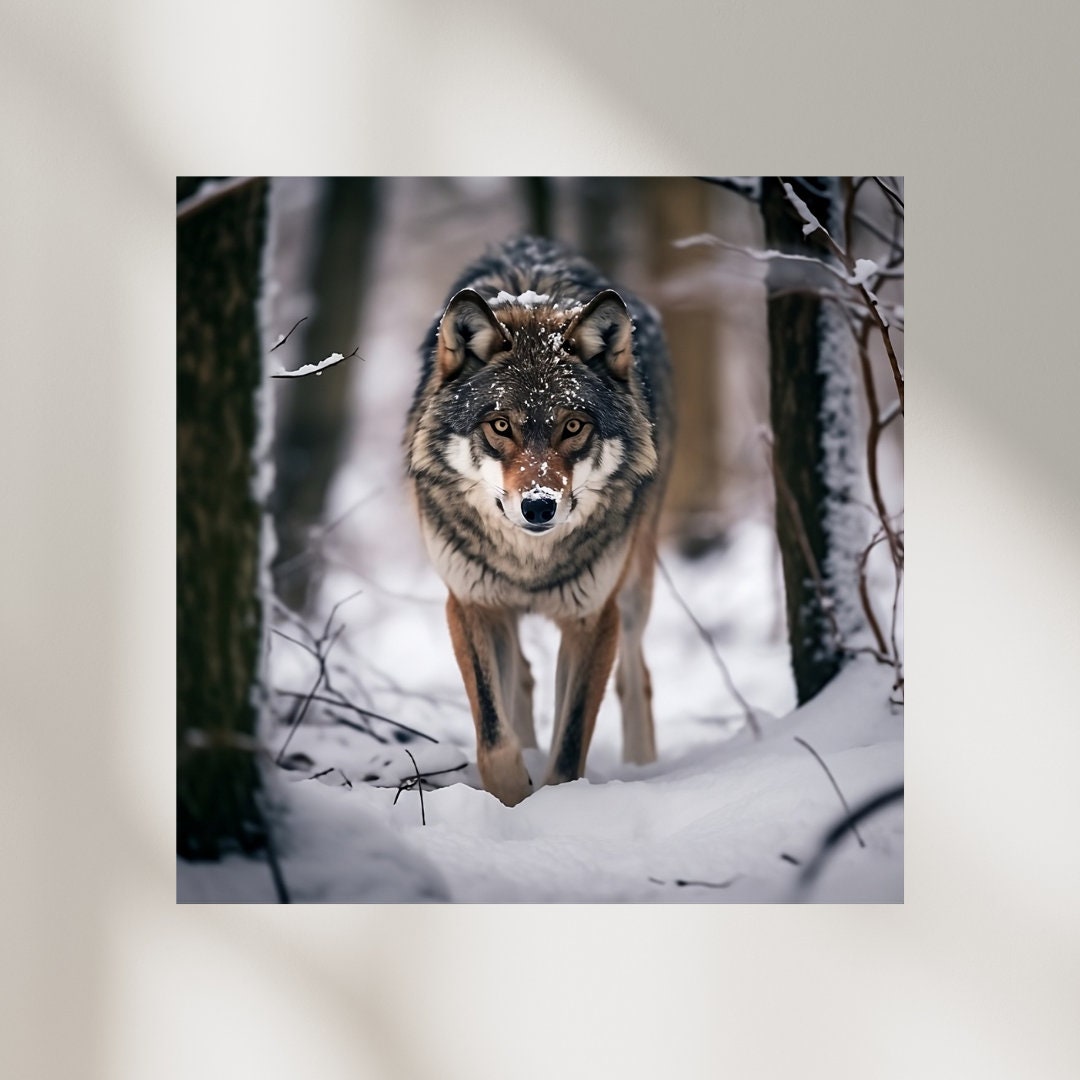 Wolf in Snow DIGITAL Art ** Commercial Use ** - Etsy
