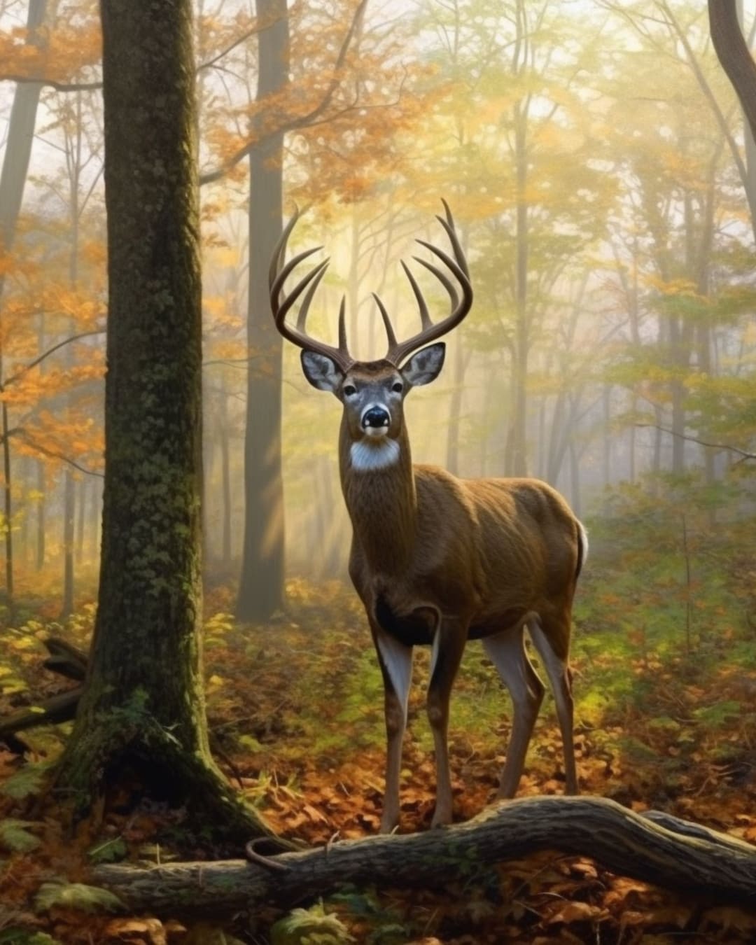 Whitetail Buck Deer Fall Art Digital Art - Etsy