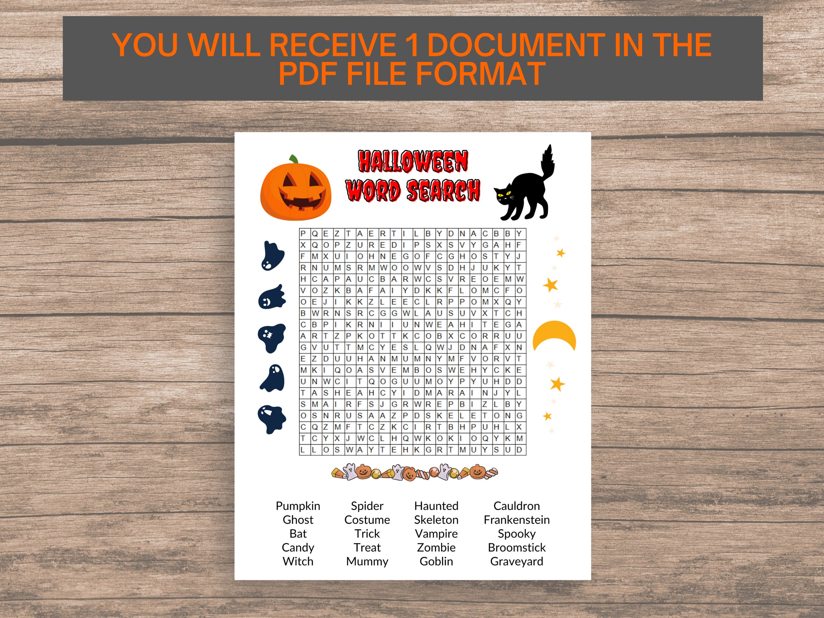 Halloween Word Search Kids Party Game | Kids Party Game | Halloween ...