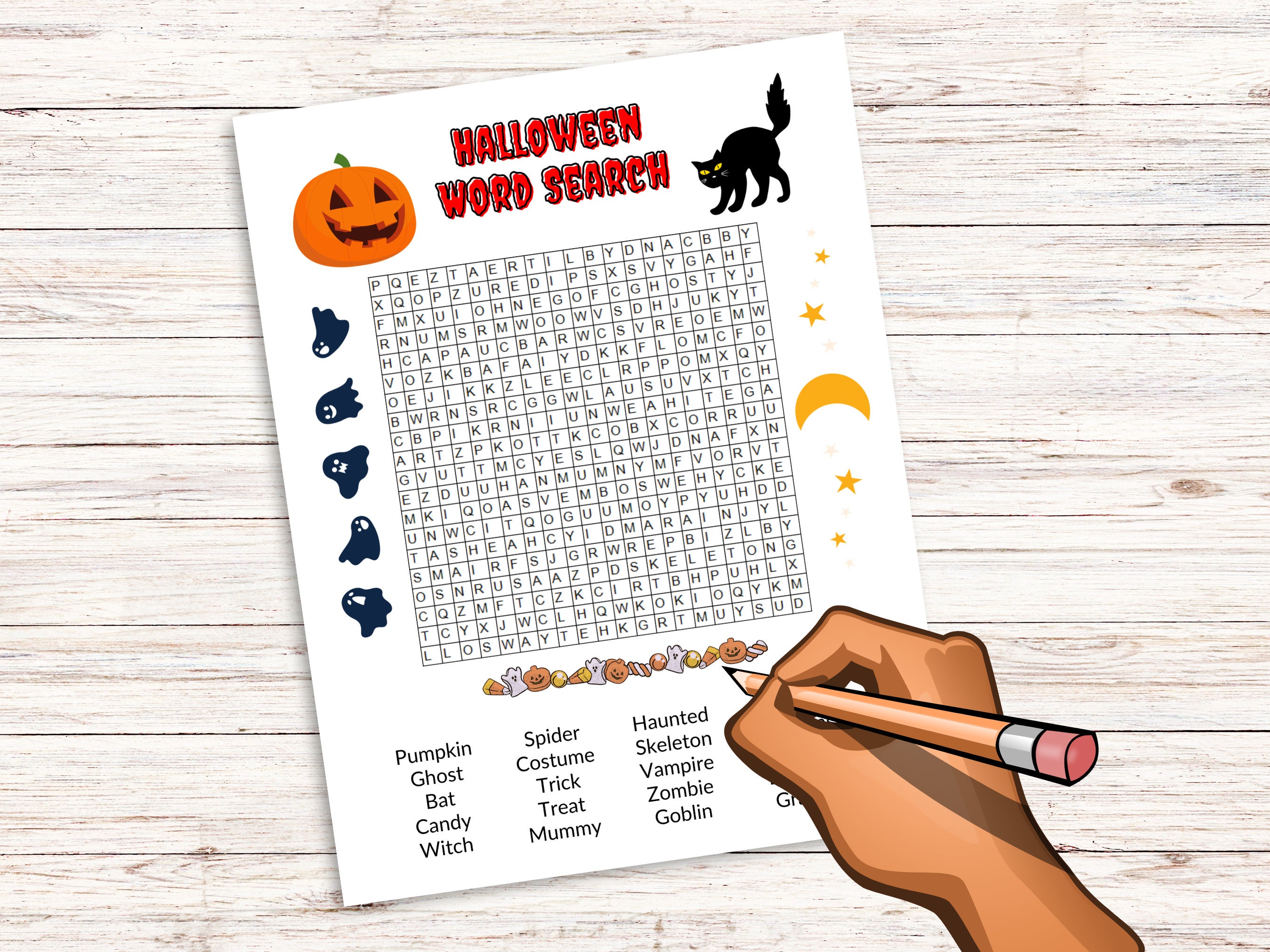 Halloween Word Search Kids Party Game | Kids Party Game | Halloween ...
