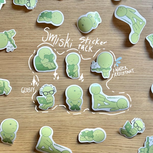 Smiski Stickers - Etsy