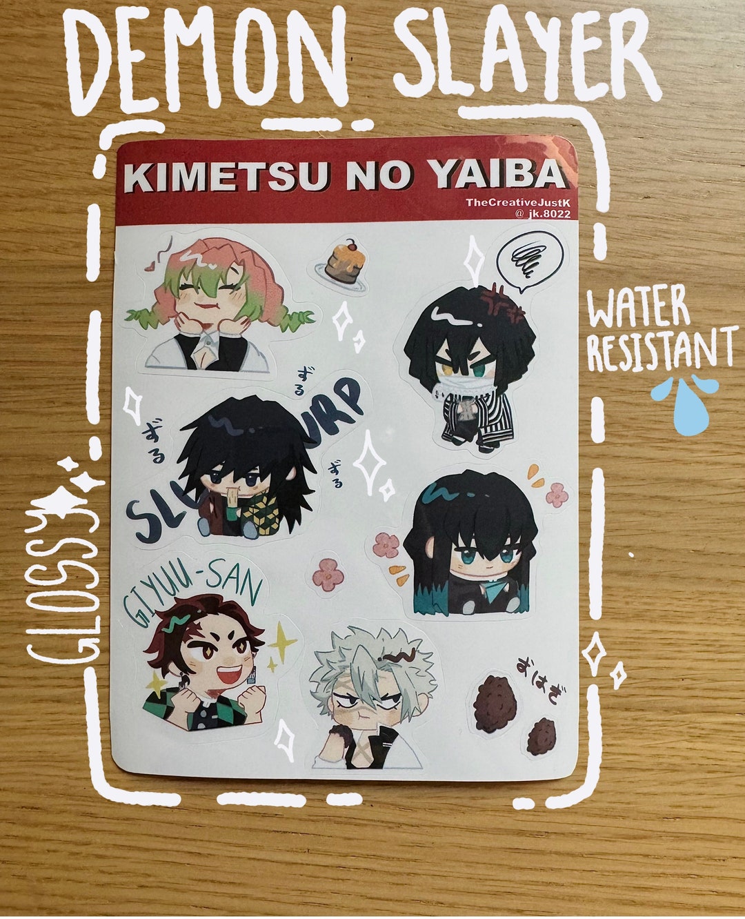 Demon Slayer Sticker Pack - Etsy
