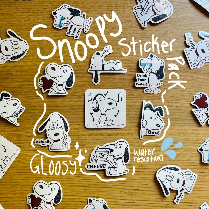 Stickers de snoopy - Etsy México