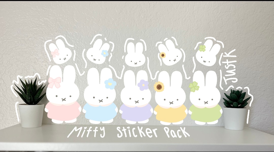 Flower Miffy Sticker Pack |fanart| - Etsy