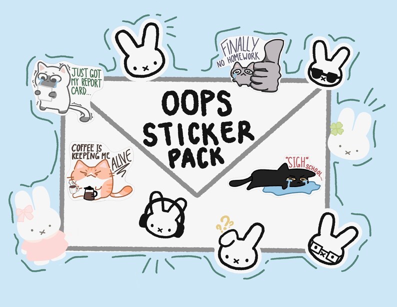 Oops Sticker Pack - Etsy