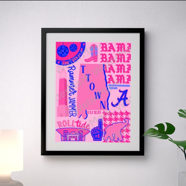 Pink University Alabama Shirt - Etsy