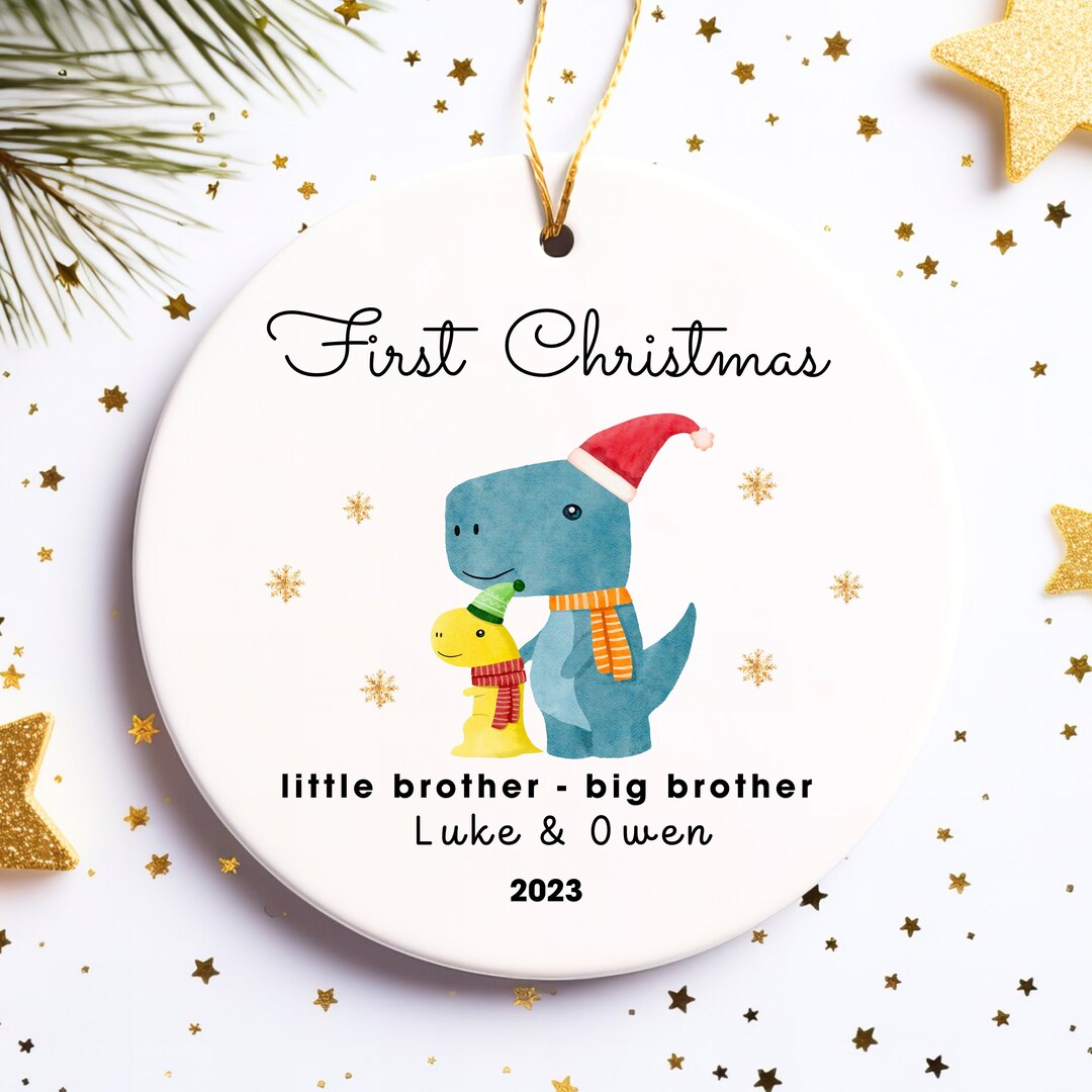 Big Brother Little Brother First Christmas Ornament| Personalized ...