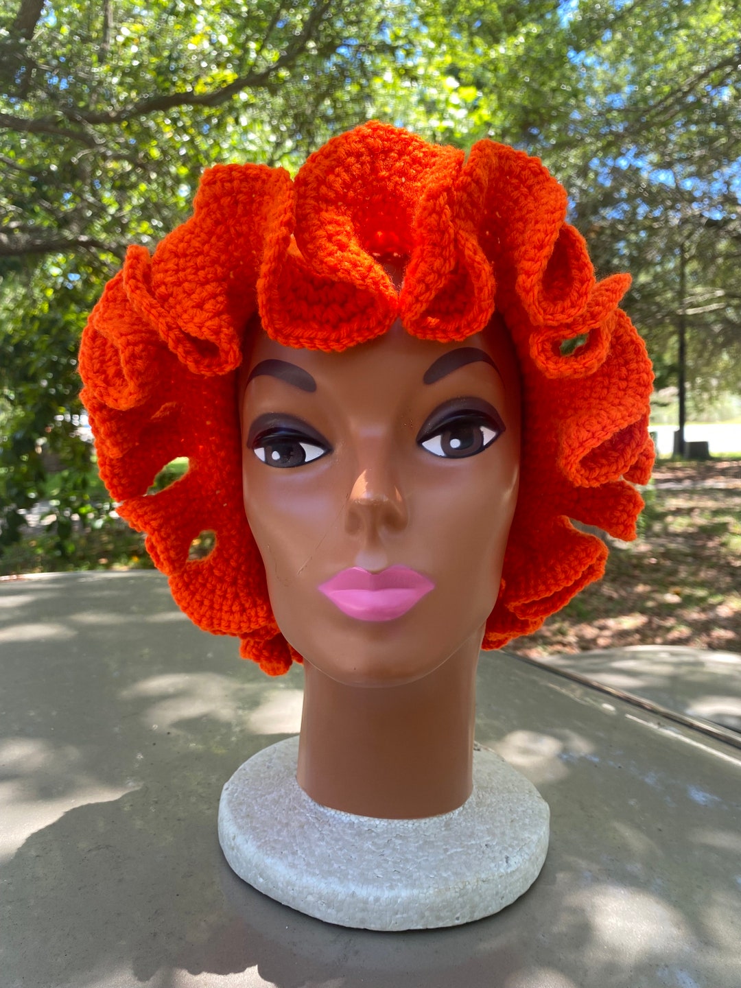 Handmade Ruffle Unique Trendy Custom Crochet Hats- Multiple Color ...