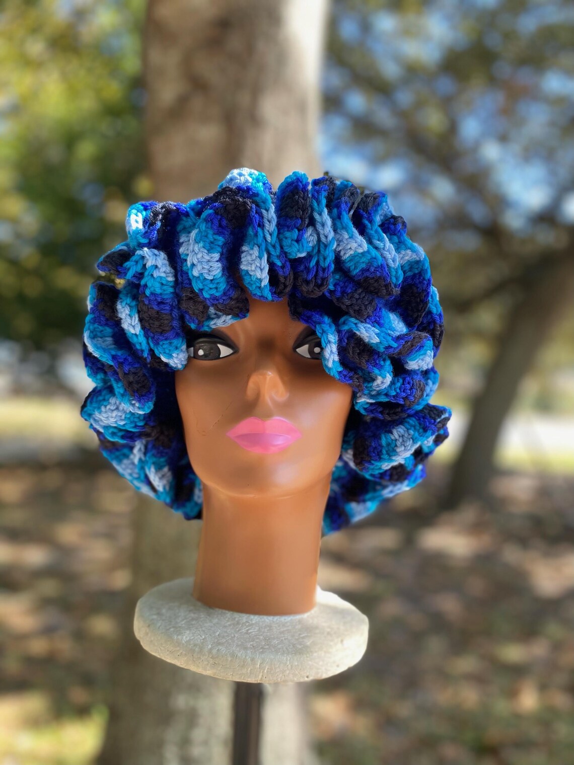 Handmade Beautiful Ruffle Custom Color Crochet Hat and Earring Set - Etsy