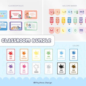 Classroom Bundle, Alphabet Posters, Learn to Count, Shapes, Classroom ...