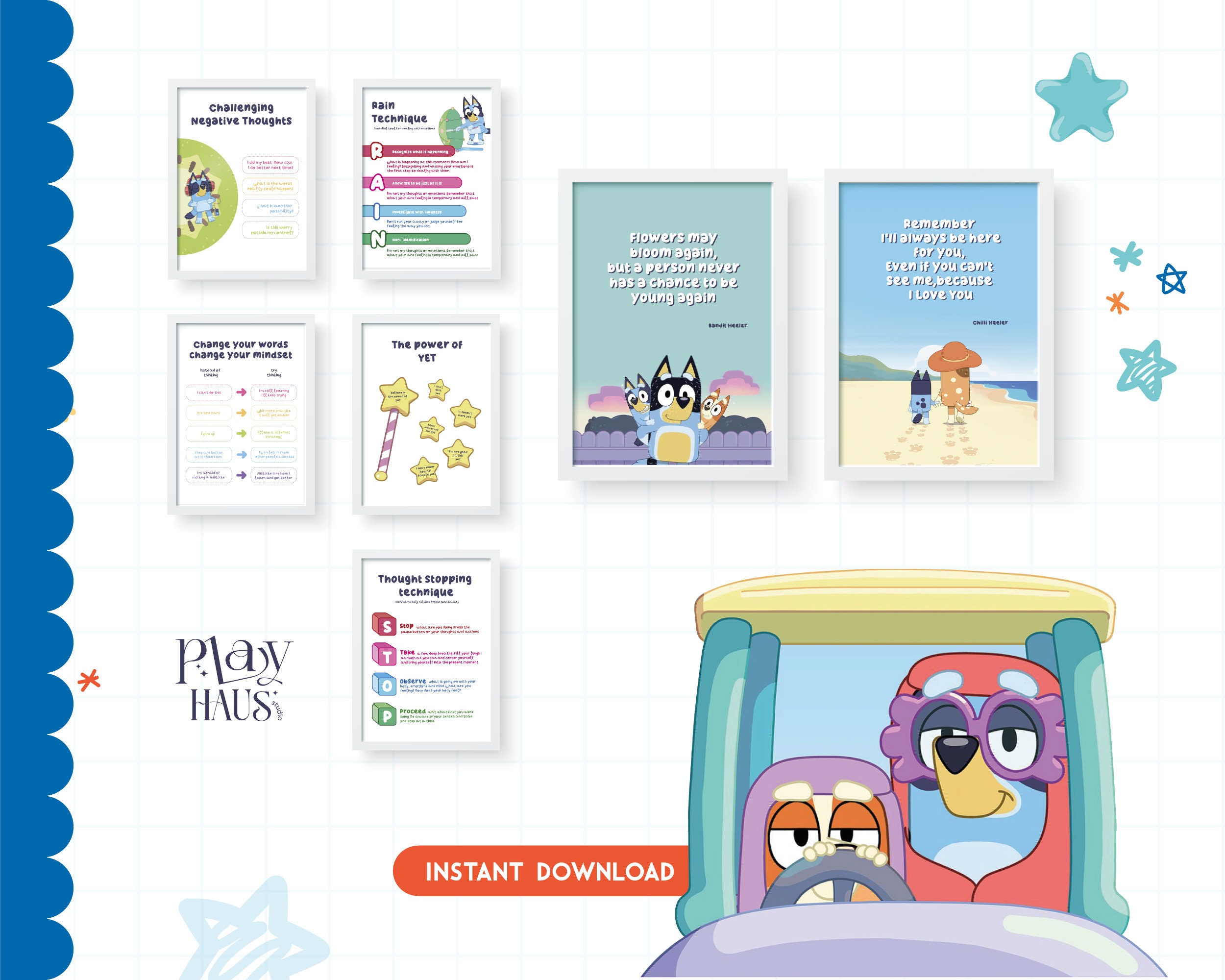 Bluey Calming Corner Bluey Safe Zone Toddler Calm Down - Etsy