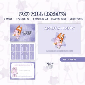 Adoption Certificate Bundle, Adopt a Friend, Party Activity for Kids ...