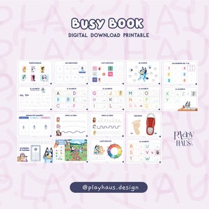Libro De Actividades En Español, Blue Busy Book, Blue Busy Binder, Blue ...