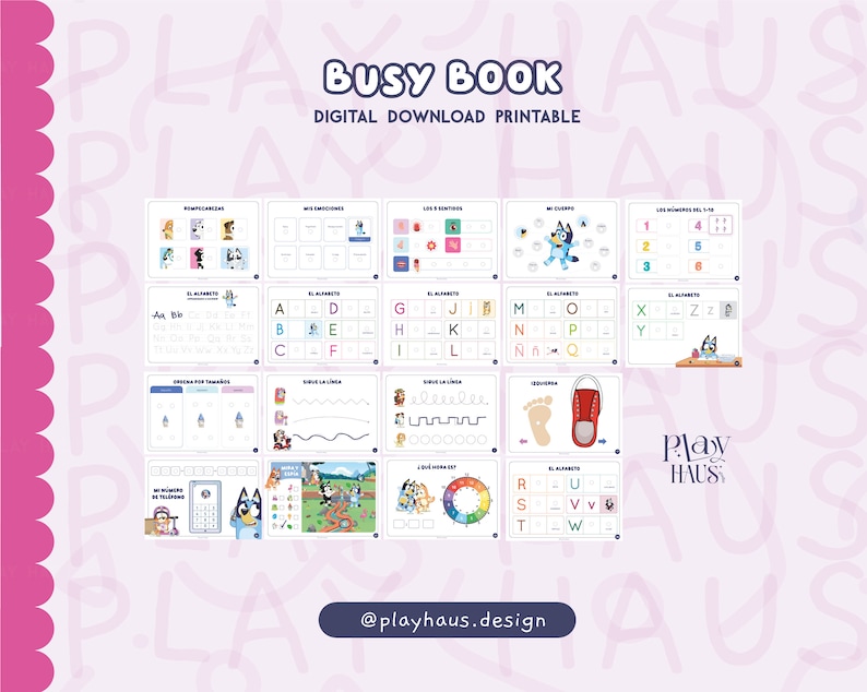 Libro De Actividades Bluey En Español, Bluey Busy Book, Bluey Busy ...