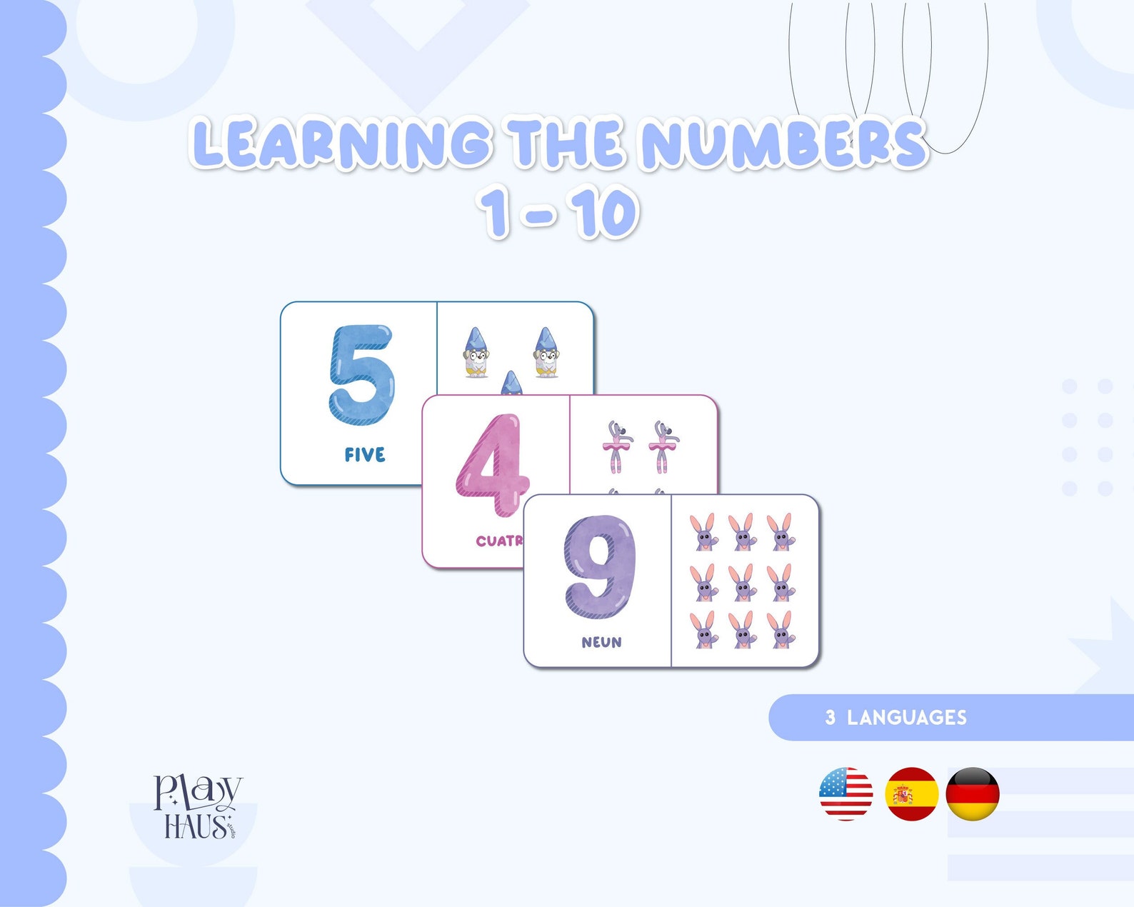 Bluey Numbers 1-10, Bluey Number Poster, Bluey Printable Number 1-10 ...