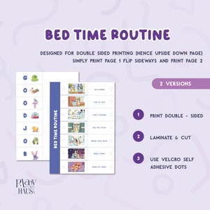 Bluey Bed Time Routine,toddle Bedtime Routine, Visual Schedule, Bed ...