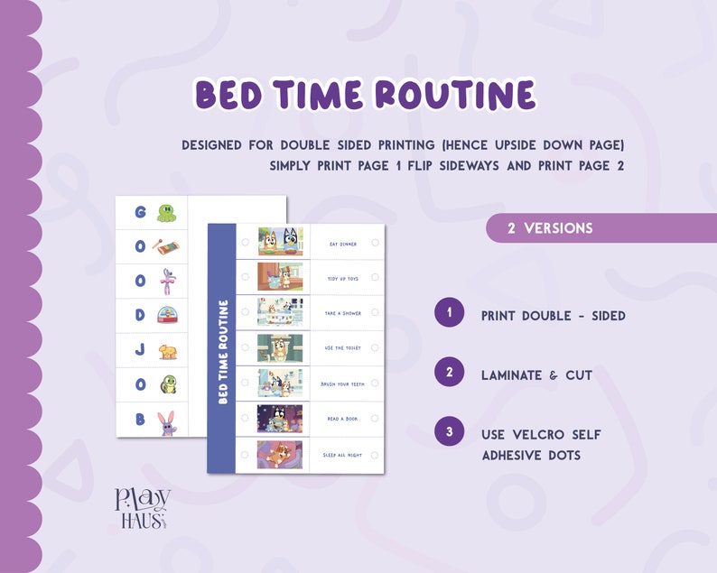 Bluey Bed Time Routine,toddle Bedtime Routine, Visual Schedule, Bed ...