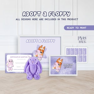 Adoption Certificate Bundle, Adopt a Friend, Party Activity for Kids ...