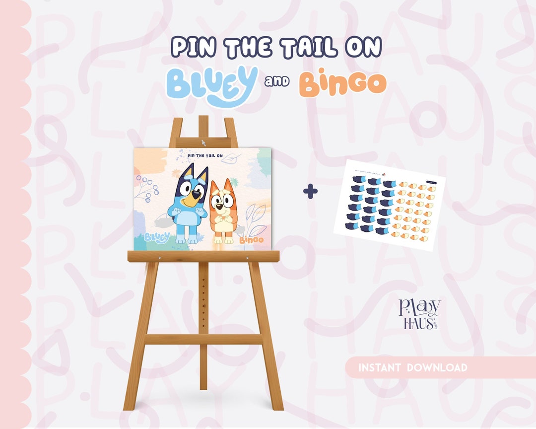 Pin the tail on Bluey Pin the tail on Bingo Bluey - Etsy.de