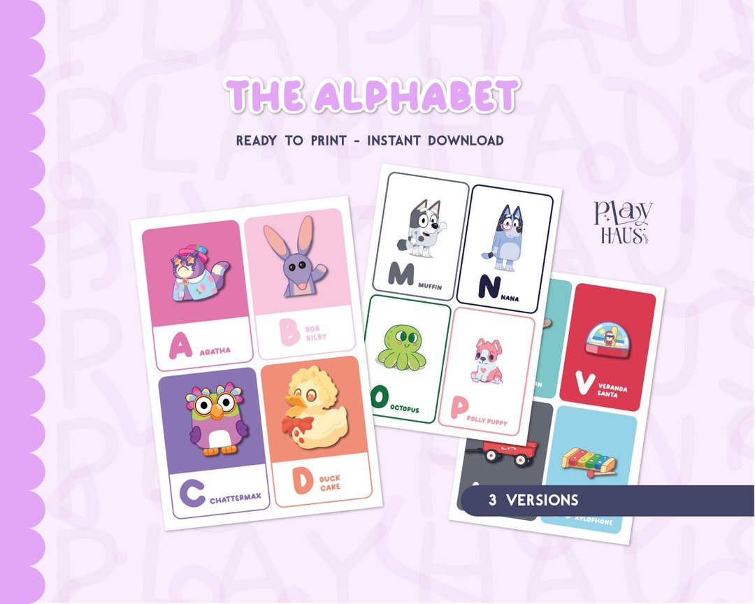 Learning the Alphabet, Blue Flash Cards, Alphabet Flash Cards, 26 ...