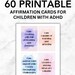 ADHD Positive Affirmation Cards, Printable Positivity for Children ...