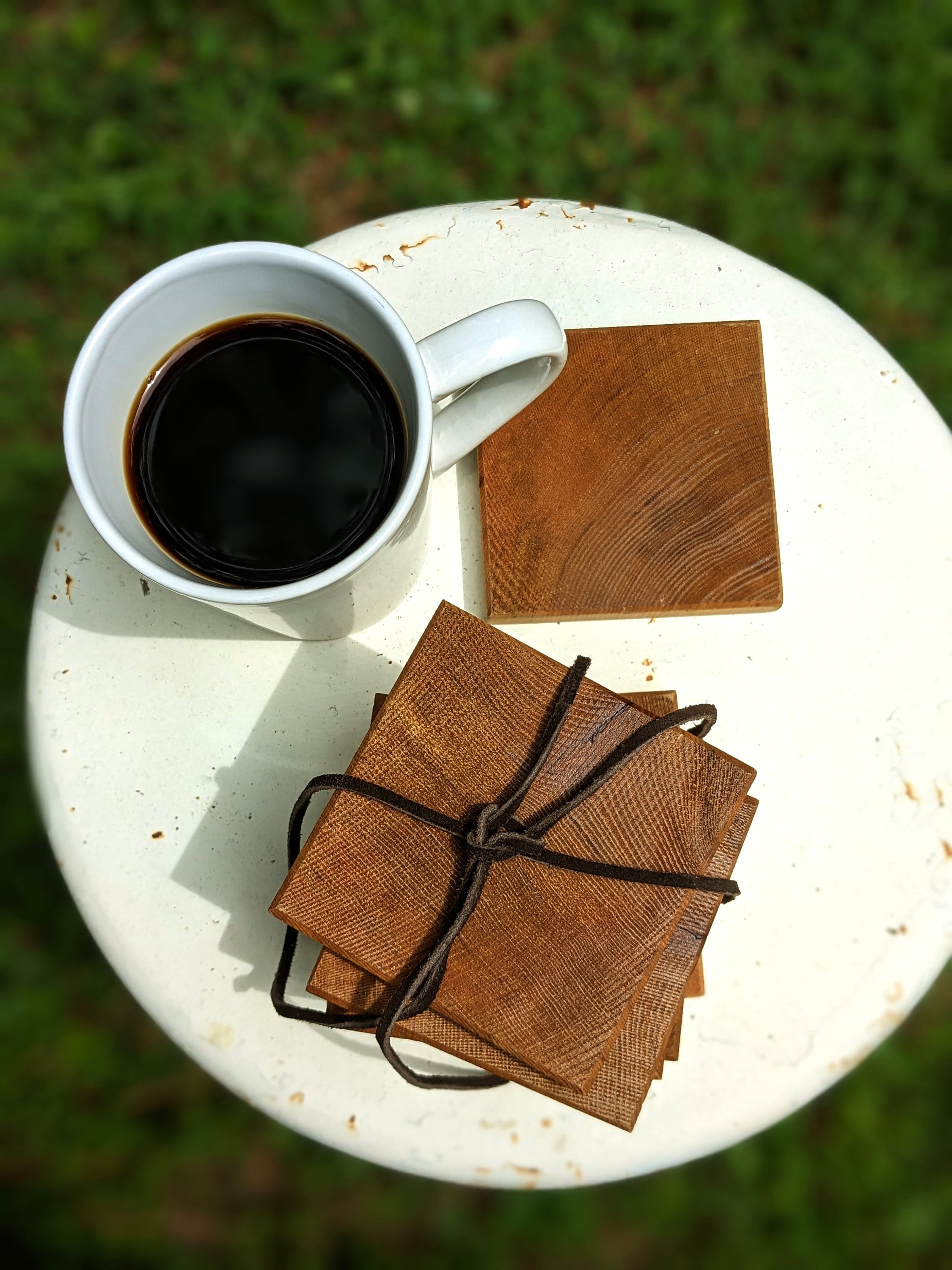 Handmade Rustic Cedar Coasters Set of 6 - Etsy