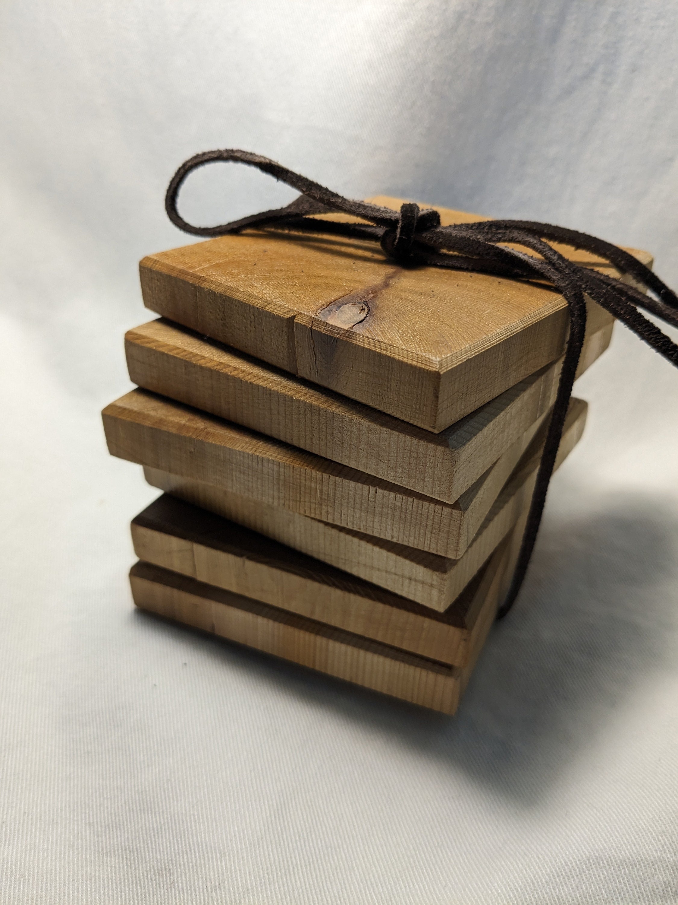 Handmade Rustic Cedar Coasters Set of 6 - Etsy
