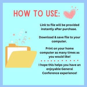 General Conference Activity & Coloring Packet Grand Opening Sale - Etsy