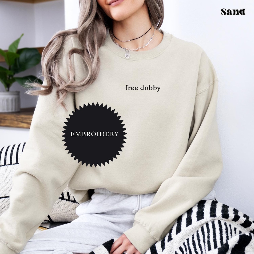 Free Dobby Embroidered Sweatshirt - Wizard Theme Park Shirt - Etsy