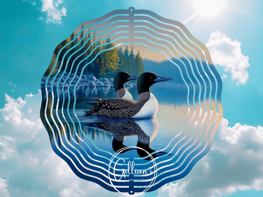 Blue Lake Loons 8 Inch Wind Spinner Sublimation Design, Instant Digital ...