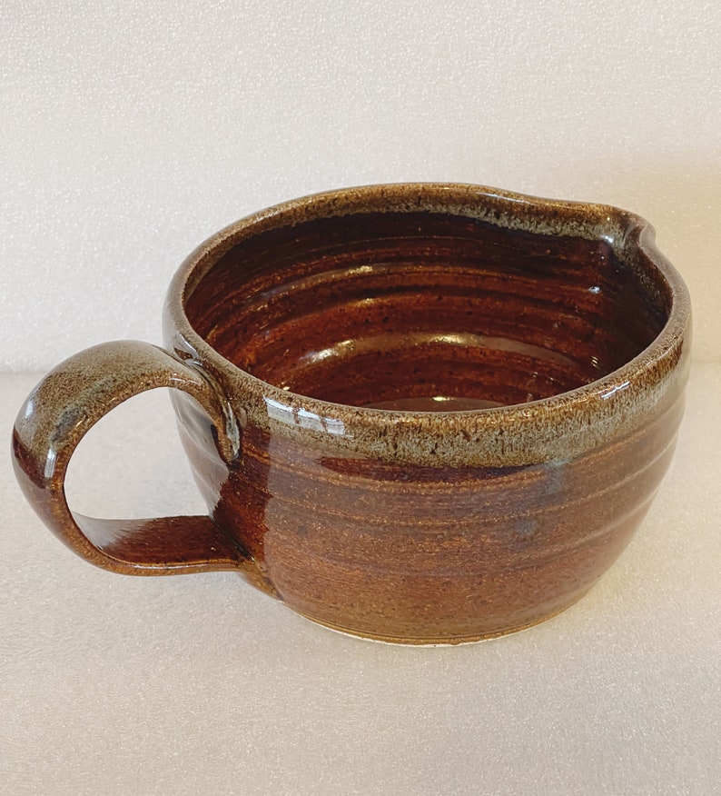 Pottery Batter Bowl Ceramic Pitcher Pottery Bowl With Spout - Etsy