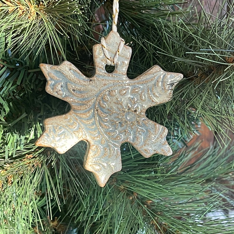 Porcelain Snowflake Ornaments - Etsy