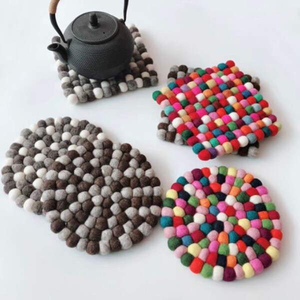 Felt Ball Trivet - Etsy