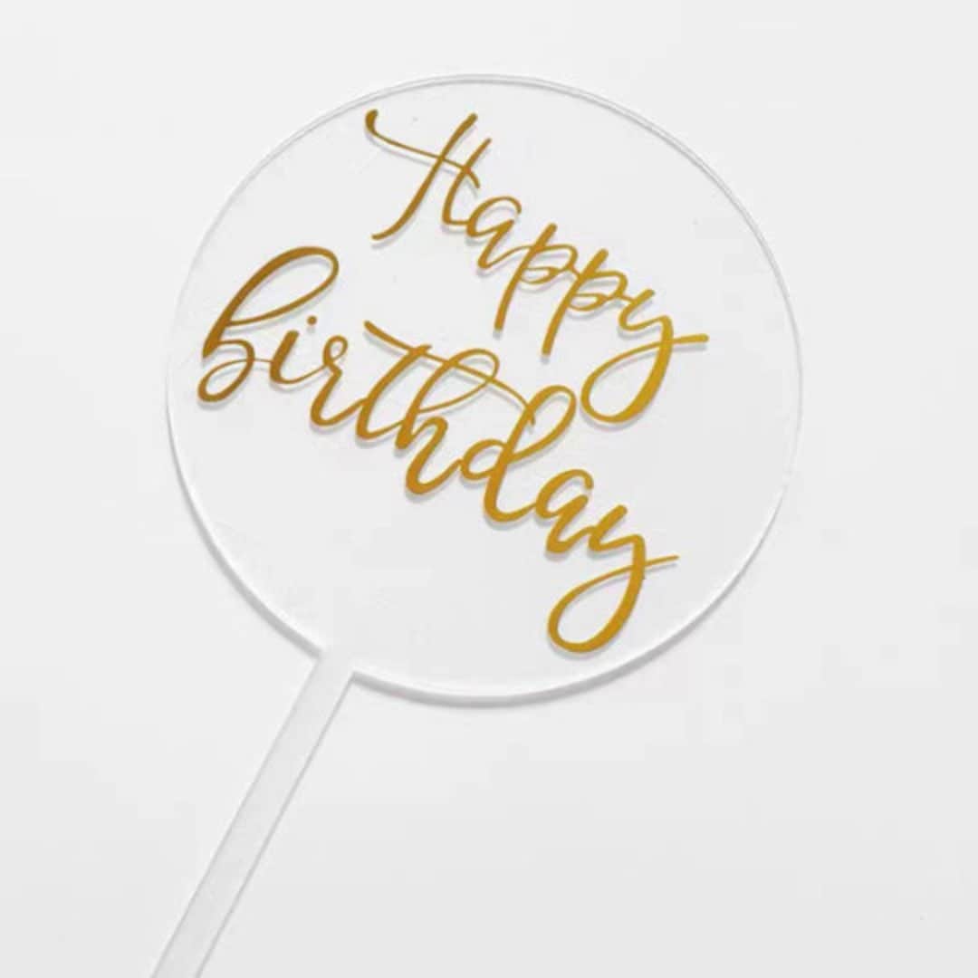 Clear Happy Birthday Cake Topper Clear Acrylic Cake Topper - Etsy
