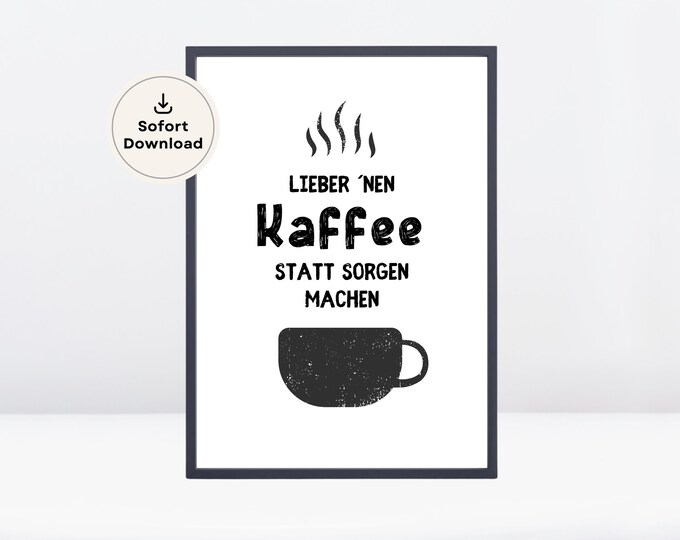 Kaffee Poster Bild Definition Deko Für Die Küche Küchendeko Geschenk ...
