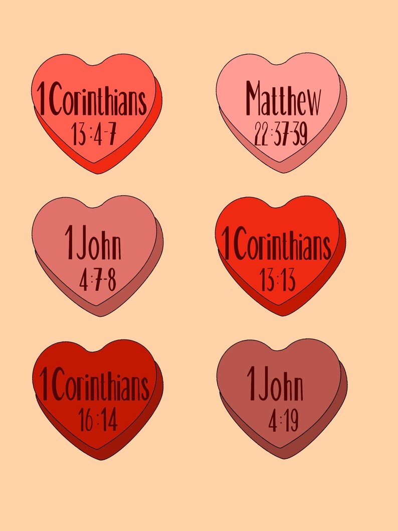 Scripture Candy Hearts PNG - Etsy